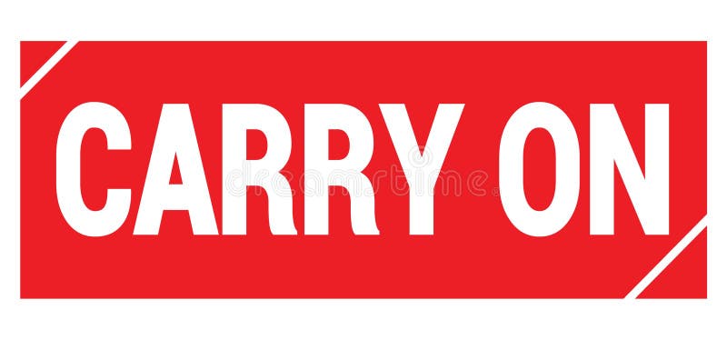 CARRY on Text Written on Red Stamp Sign Stock Illustration ...