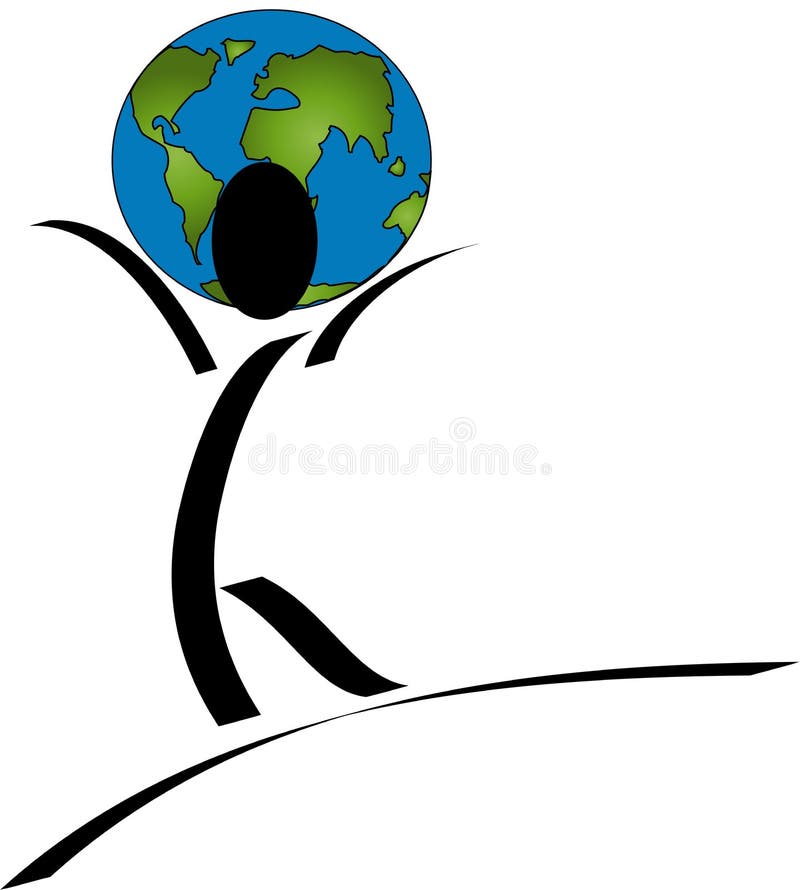 Carry the world stock illustration. Illustration of global - 658485