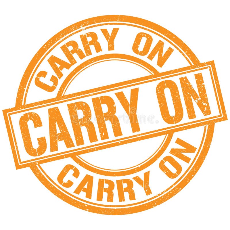 CARRY on Written Word on Orange Stamp Sign Stock Illustration ...