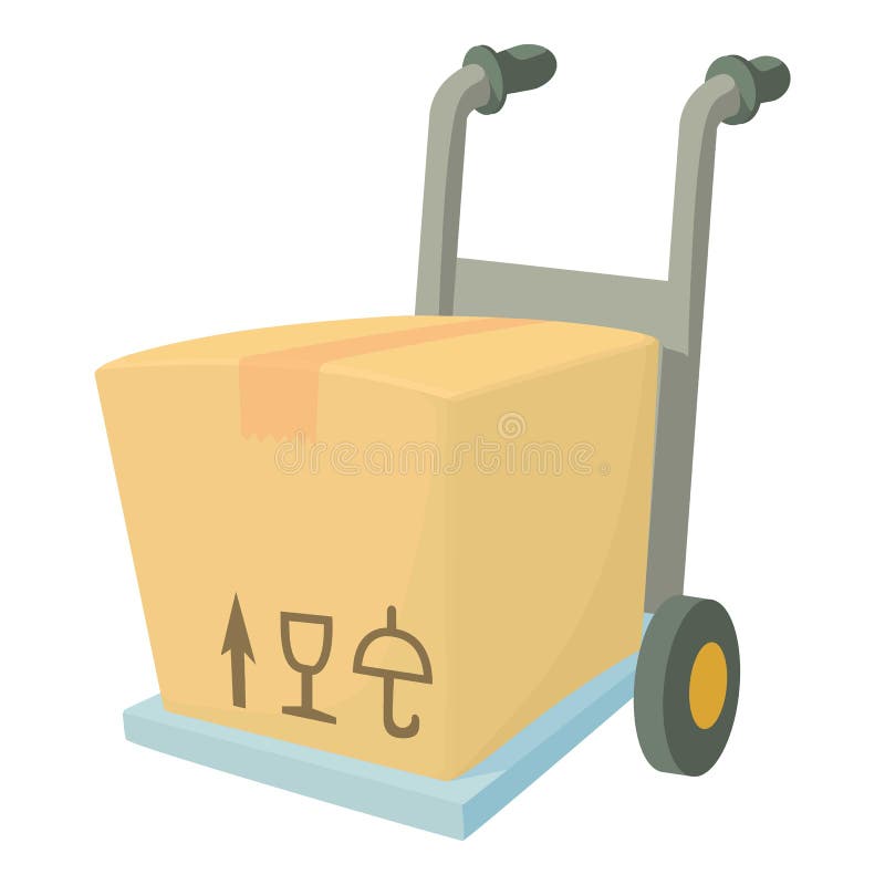 Carrying Box Icon, Cartoon Style Stock Vector - Illustration of arrow ...
