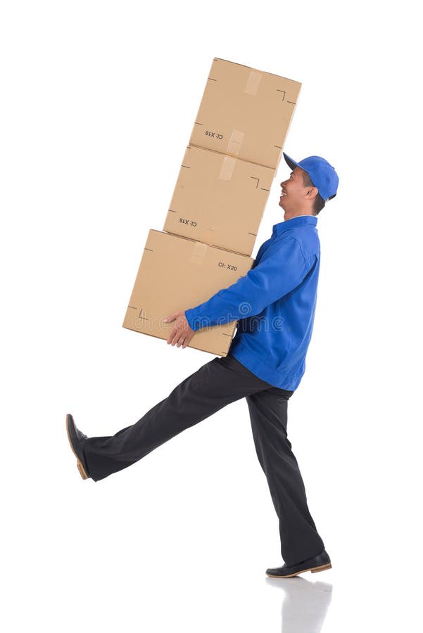 Carrying cardboard boxes stock photo. Image of package - 58241232