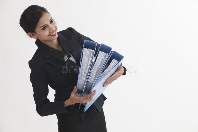 Carrying file folders stock photo. Image of document - 15849806