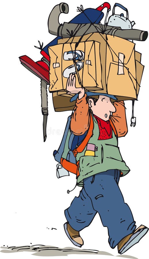 Carrying Belongings Stock Illustrations – 882 Carrying Belongings Stock ...