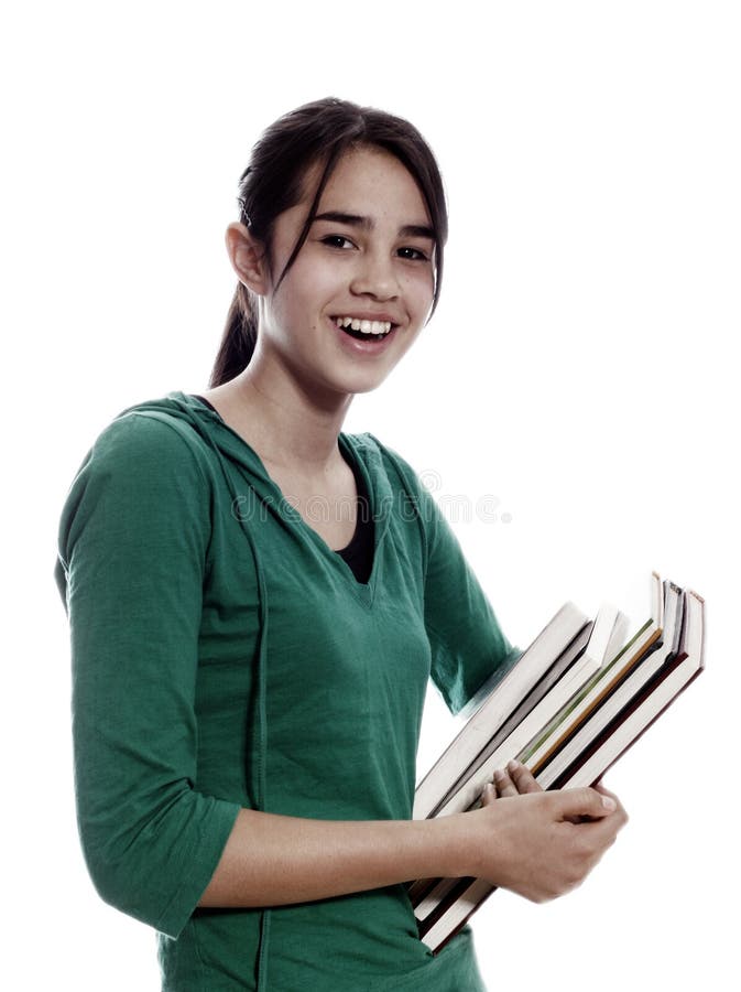 School Girl with Books stock photo. Image of eager, charming - 2938030