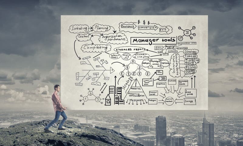 He is Carrying Out His Plan Stock Image - Image of inspiration ...