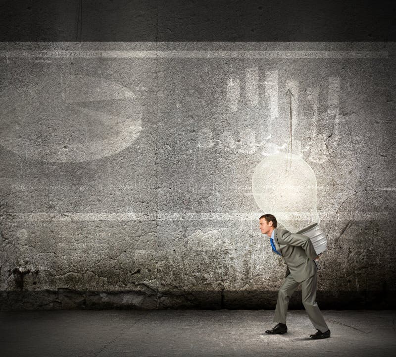 Carrying out an idea stock photo. Image of lightbulb - 45855778