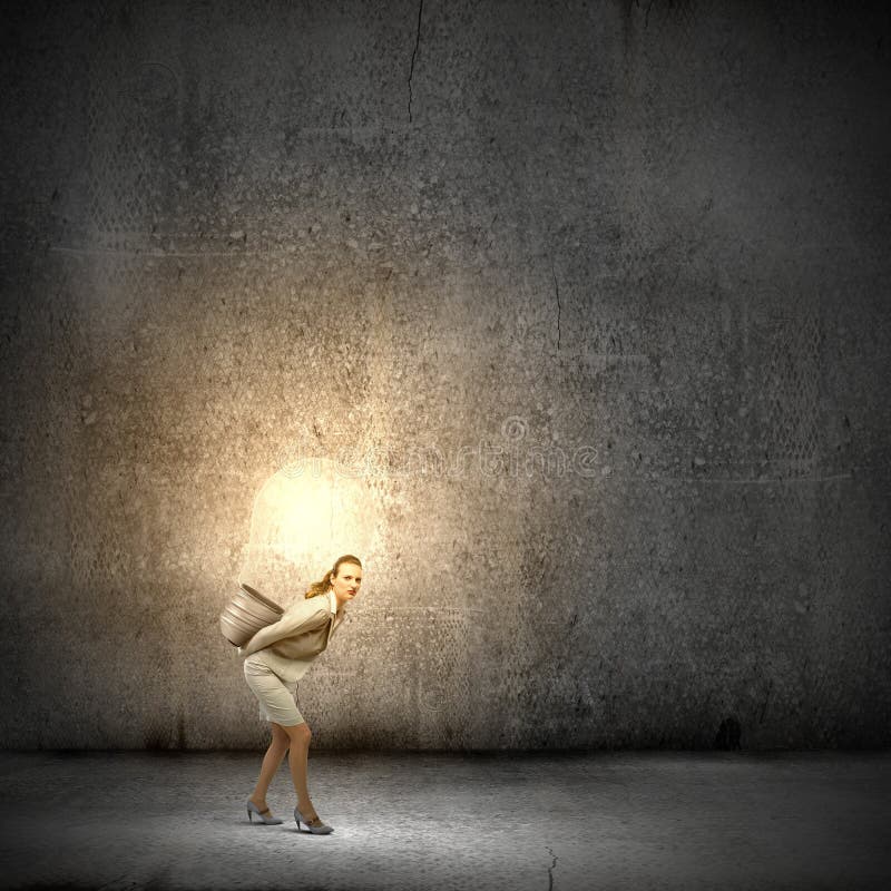 Carrying out an idea stock image. Image of inspiration - 46754861