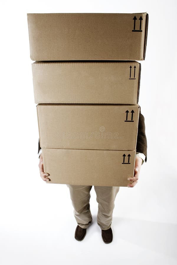 Carrying packages stock photo. Image of load, cartoon, moving - 668370