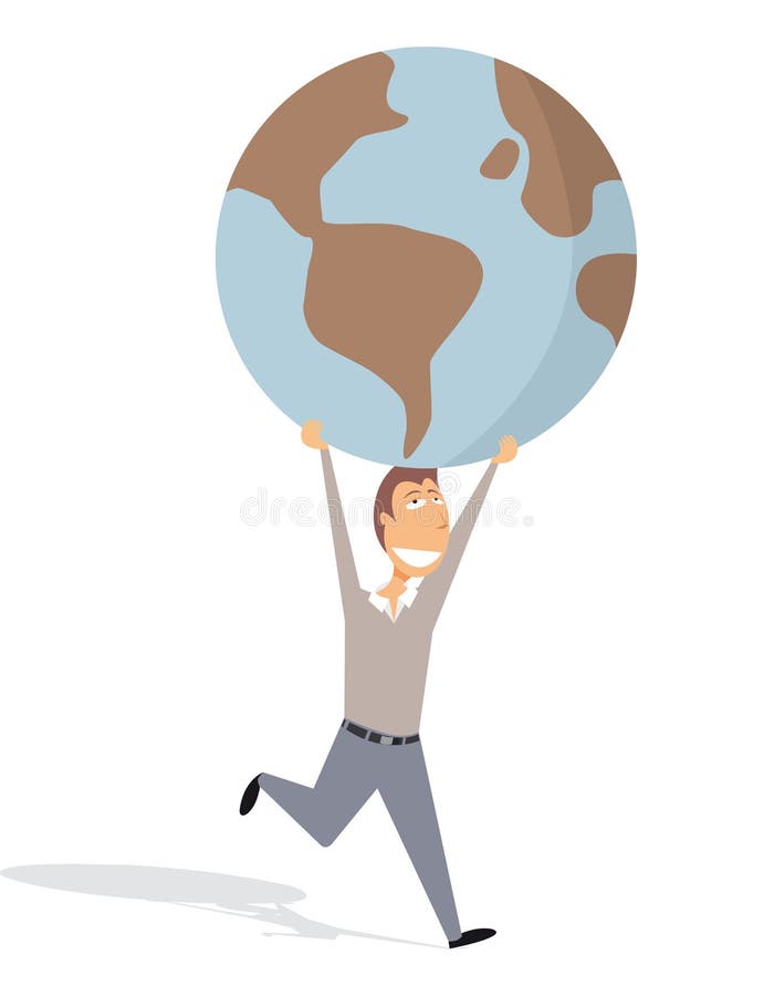 Carrying the world stock illustration. Illustration of environmental ...