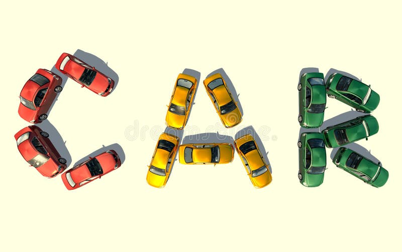 Red New Car Sign stock illustration. Illustration of alert - 4256123