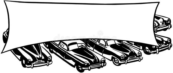 Cars with Banner stock vector. Illustration of automobiles - 42098608