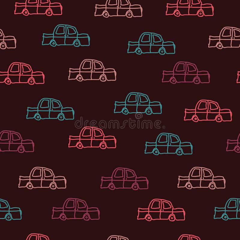 Cars on a brown background stock vector. Illustration of decoration ...
