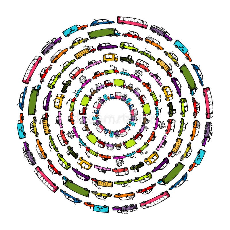 Cars Collection Frame for Your Design Stock Vector - Illustration of ...