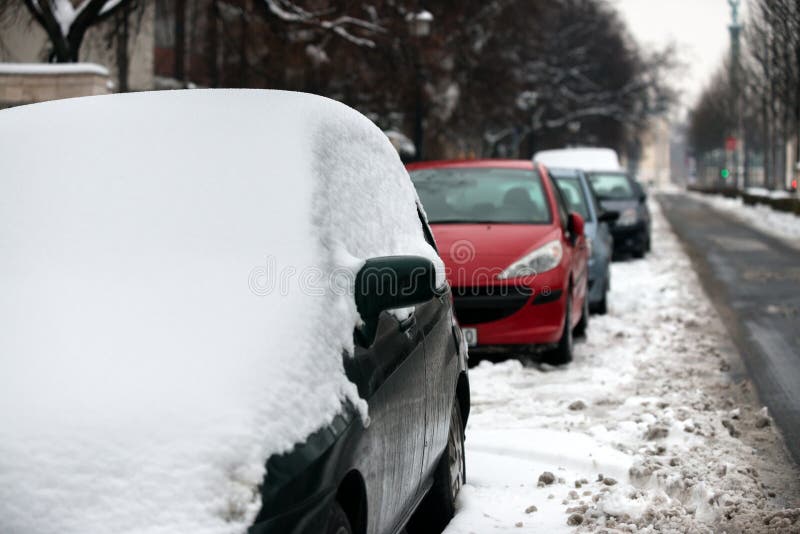 Cars Covered in Snow after Blizzard Stock Image - Image of frosty ...