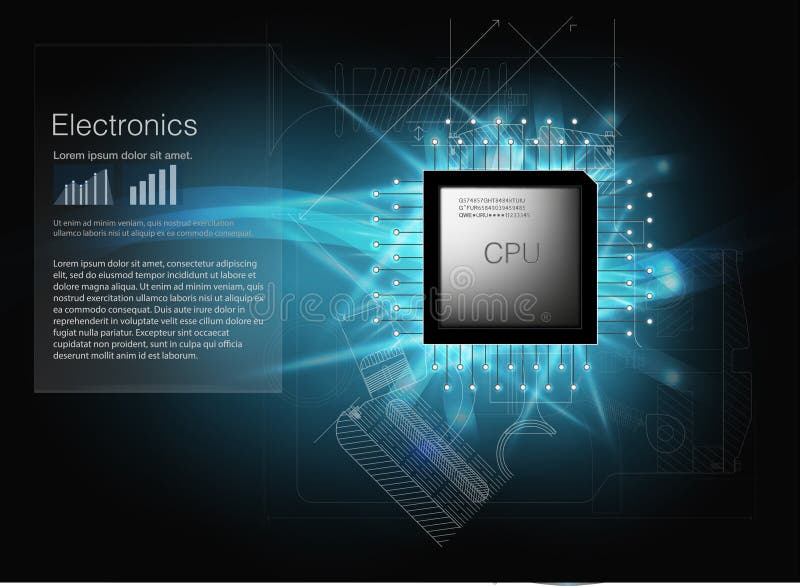 Cars Cpu. Vector Illustration. Cars Infographic Stock Illustration ...
