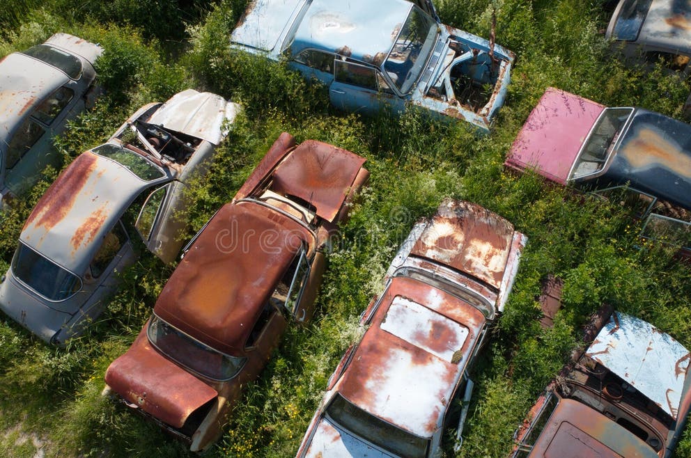 Cars in decay stock photo. Image of decay, cars, cemetery - 190508402