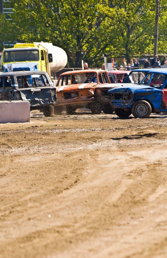 Cars at a Demolition Derby stock image. Image of derby - 5309017