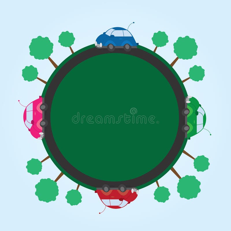 Cars driving around stock vector. Illustration of contemporary - 23825722