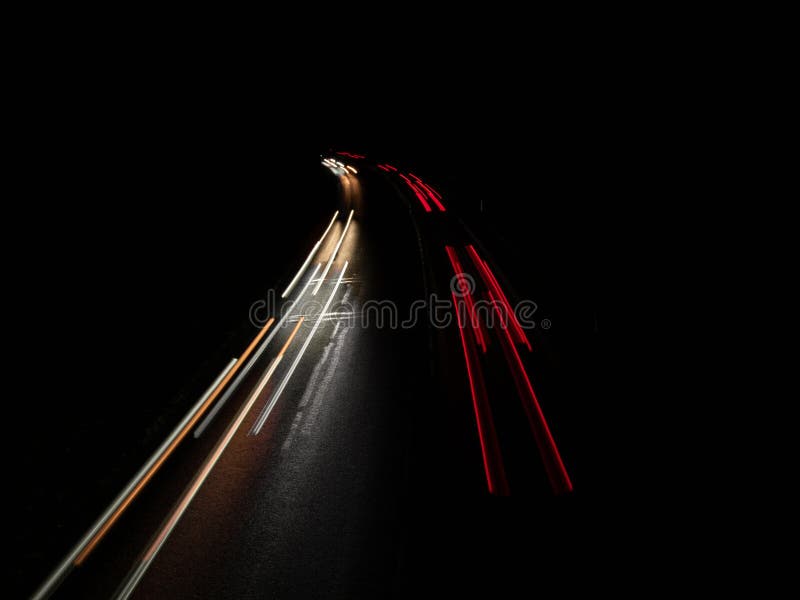 Cars Driving on a Highway at Night.. Stock Photo - Image of blur ...