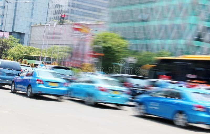 Cars Driving on the Street - the Effect of Speed Stock Image - Image of ...