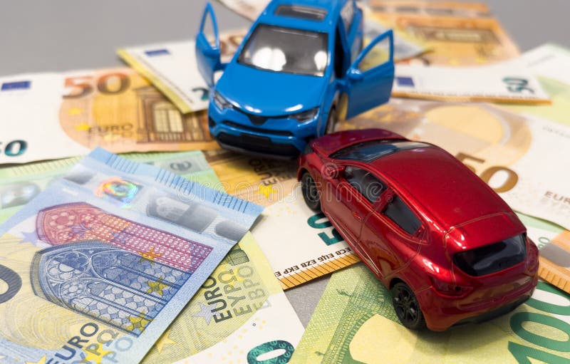 Cars with Euro Currency High Stock Photo - Image of currency, vehicle ...