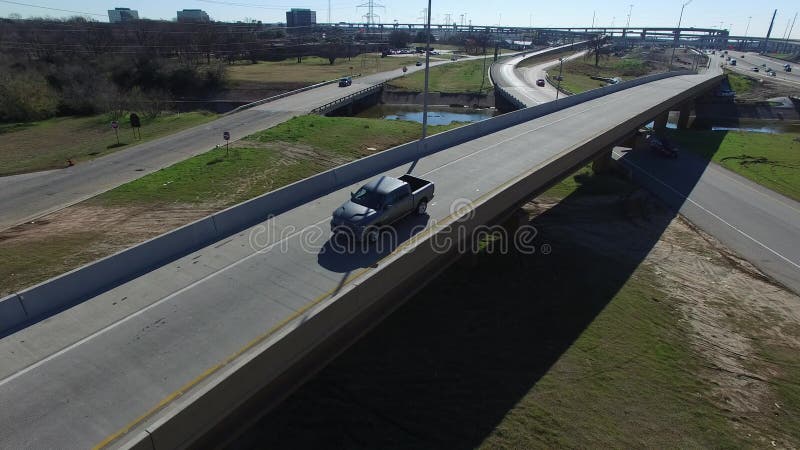 Cars Exiting and Entering Highway 35 in Dallas. Stock Video - Video of ...