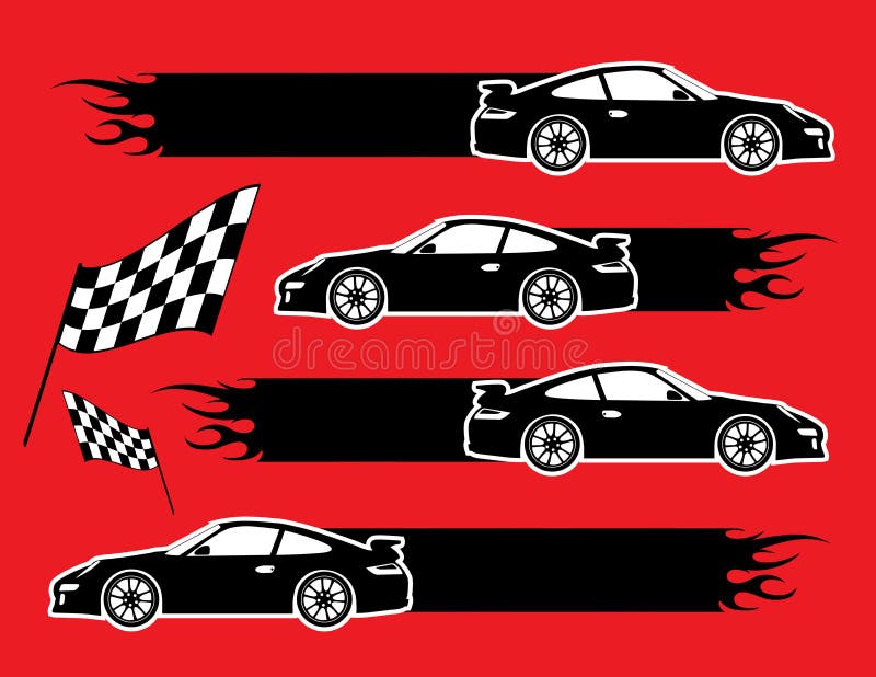 Cars and flags stock vector. Illustration of high, rally - 7291247