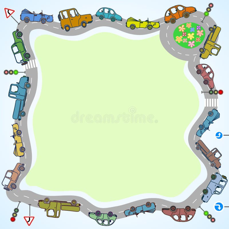 Cars frame stock illustration. Illustration of hitting - 32162107