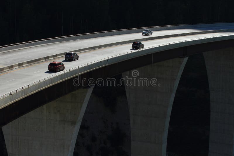 Cars on a High Level Bridge 01 Stock Image - Image of road, drive: 26656219