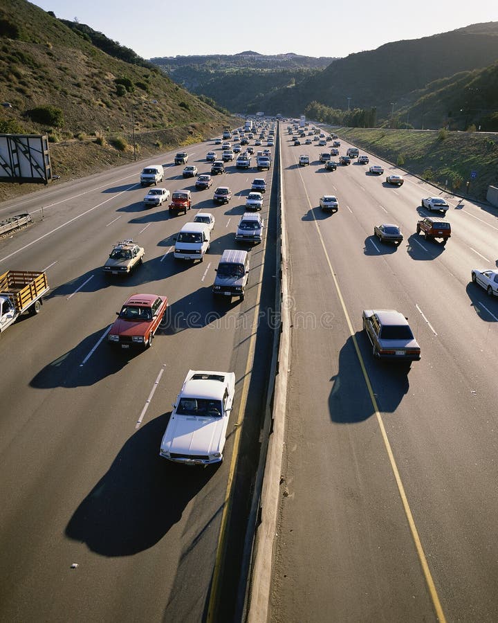 Cars on Highway in Traffic Jam Stock Image - Image of auto, europe ...