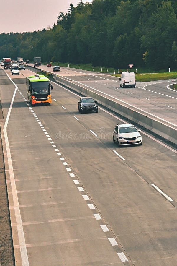 Cars on Highway in Traffic Jam. Stock Photo - Image of avenue, asphalt ...