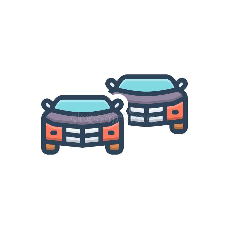 Color Illustration Icon for Cars, Automobile and Wagon Stock Vector ...