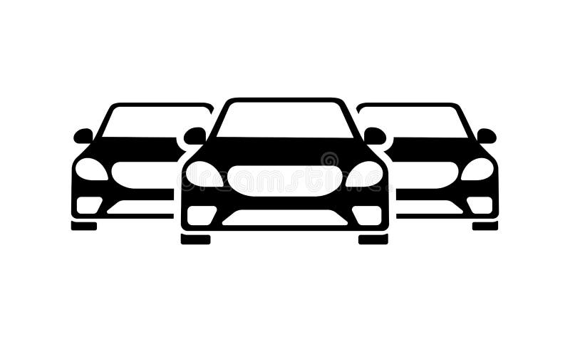 Sports Cars On The Background Of Car Icons. Stock Vector - Illustration ...