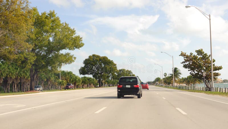 Cars on Miami roads stock image. Image of drive, autobahn - 63433225
