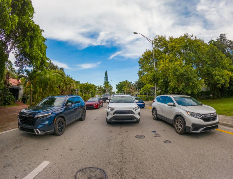 Cars in the Middle of the Road Stock Image - Image of cars, road: 337436201