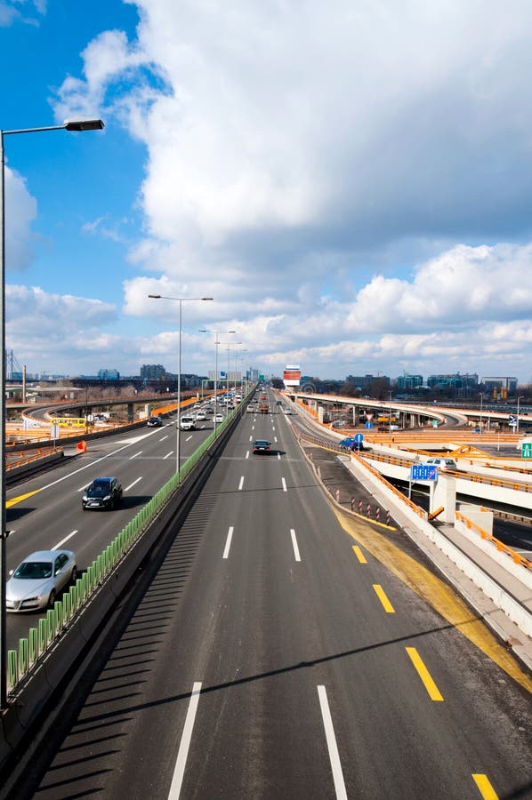 Cars in move stock image. Image of expressway, international - 29095627