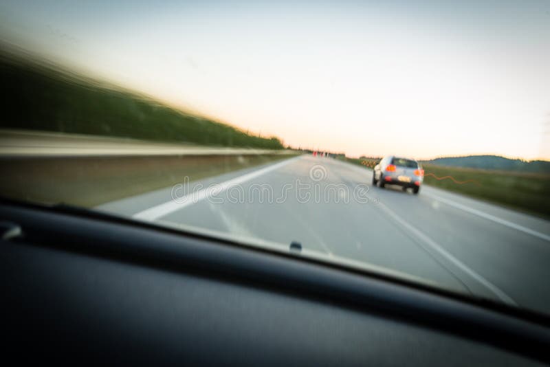 Cars Moving Fast on a Highway Stock Photo - Image of asphalt ...