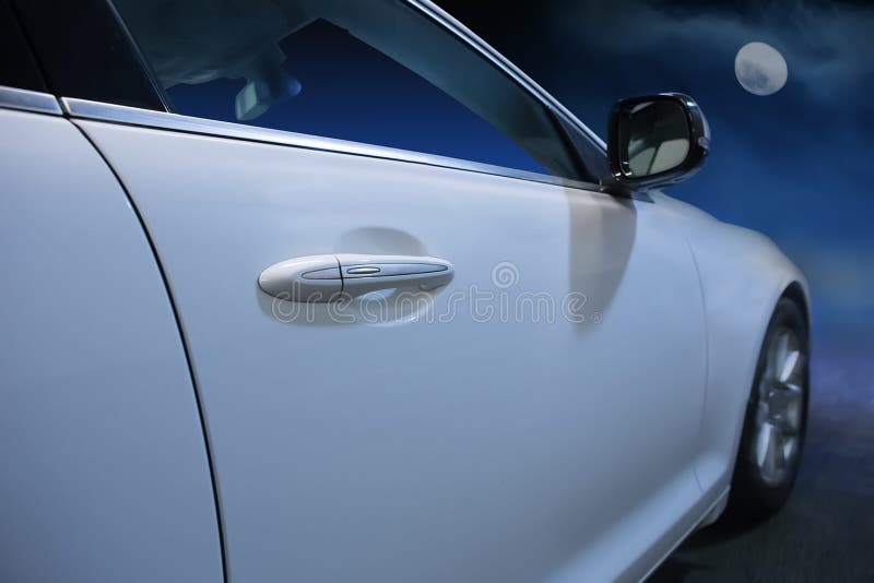 Cars Moving on a Moonlit Night Stock Photo - Image of rain, moonlight ...