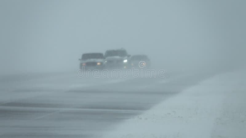 Cars on Winter Road at Blizzard Stock Footage - Video of blizzard ...