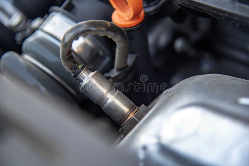 Cars Oxygen Sensor on an Exhaust Manifold Stock Photo - Image of weapon ...