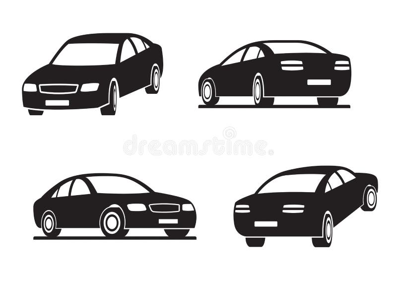 Cars in perspective stock vector. Illustration of show - 25328565