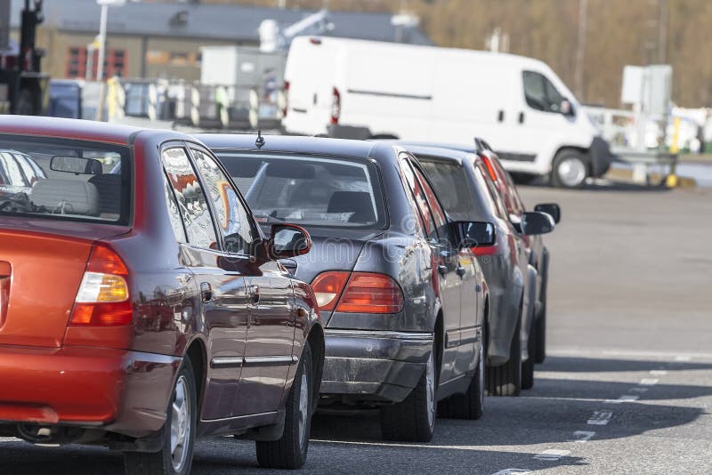 Cars are queuing stock photo. Image of waiting, travel - 39077420