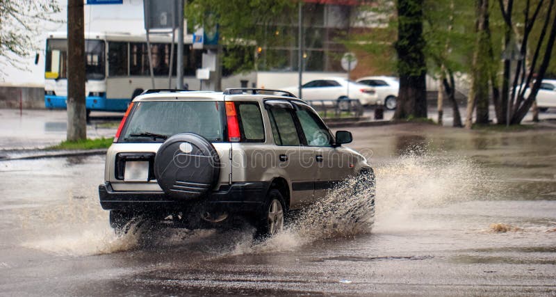 Cars and rain. stock photo. Image of street, traffic - 91083772
