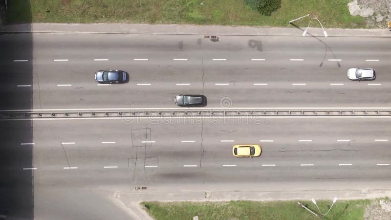Cars on the Road Aerial View. Vertical Video Stock Footage - Video of ...