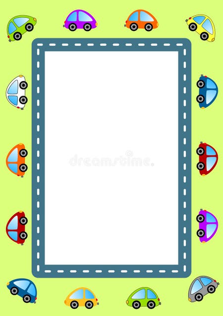 Cars and Road Frame stock illustration. Illustration of auto - 24369315