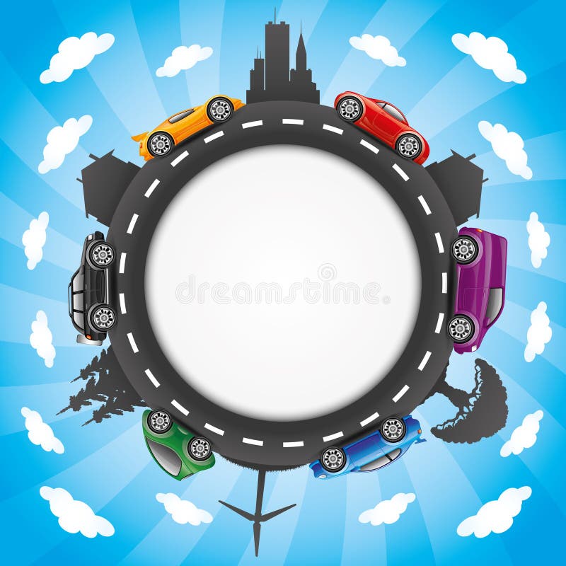 Cars on the road. stock vector. Illustration of route - 39721485