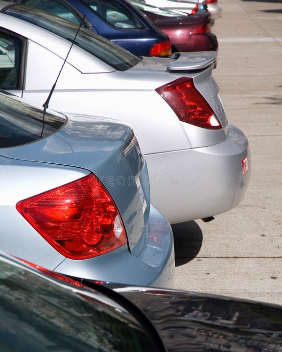 Cars in row stock image. Image of industry, dealer, cars - 18500209