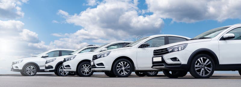 Cars in a row stock photo. Image of transport, sale - 270387212