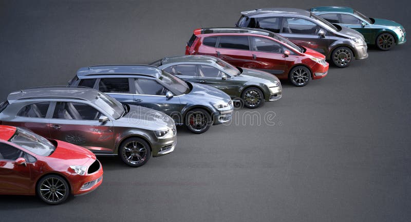 Bright Green Powerful Car on Black Background Stock Illustration ...