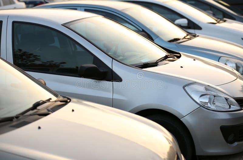 Cars in a row stock photo. Image of horizontal, large - 88691326
